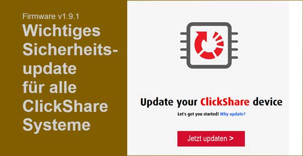 Barco: Wichtiges Sicherheitsupdate für alle ClickShare Systeme ...