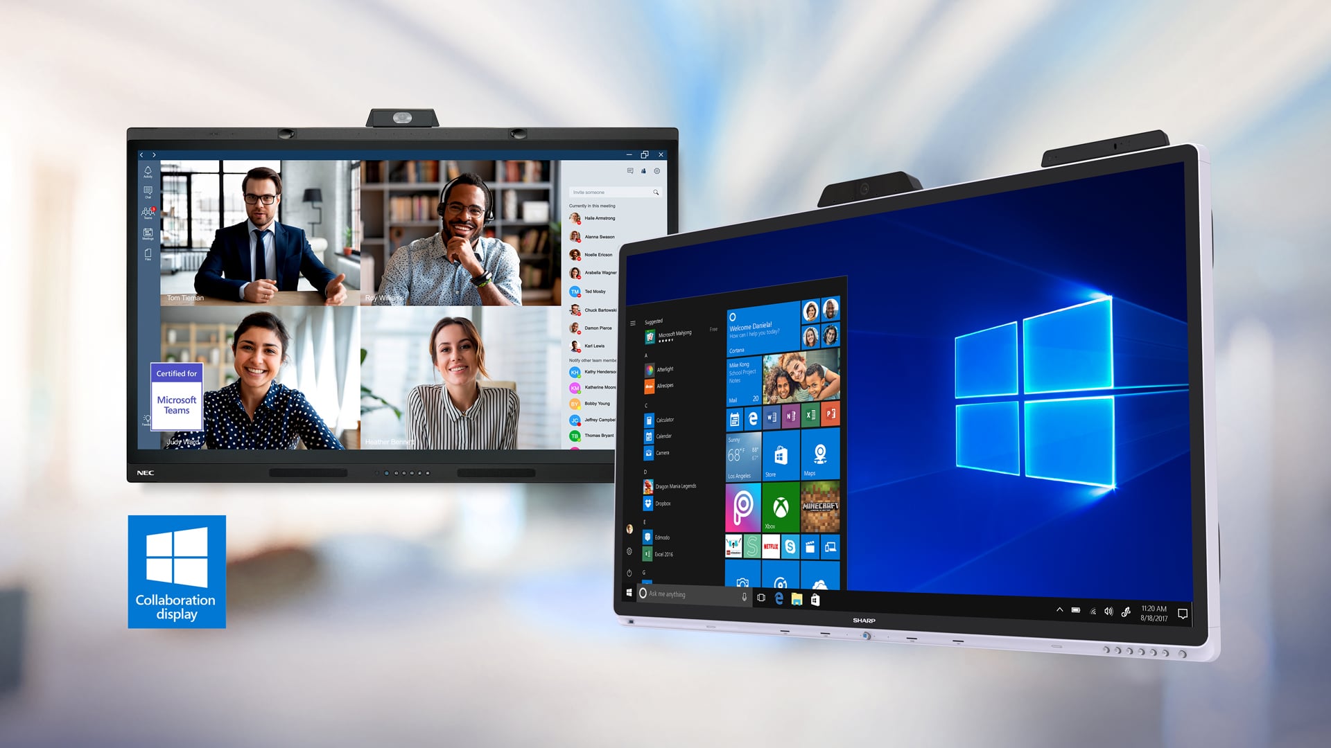 Sharp/NEC präsentiert zwei Windows Collaboration Displays auf der ISE ...